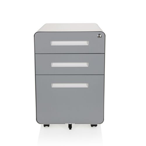 Caisson Sur Roulettes Color Plus I Acier Blanc/gris - Armoire et ...