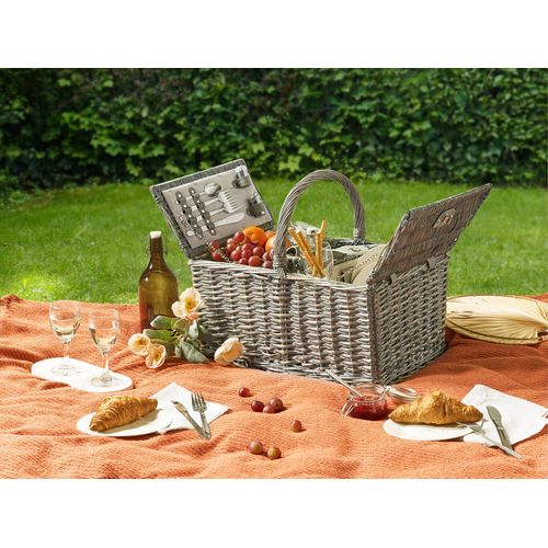 Panier De Pique-nique Groseille Osier Gris - Vaisselle jetable et pique ...