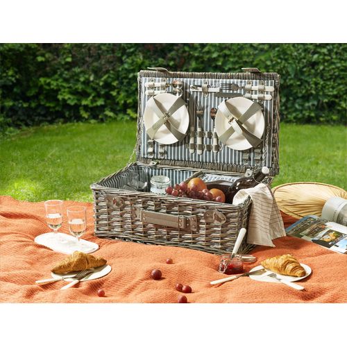 Panier De Pique-nique Figue Osier Gris - Vaisselle jetable et pique ...