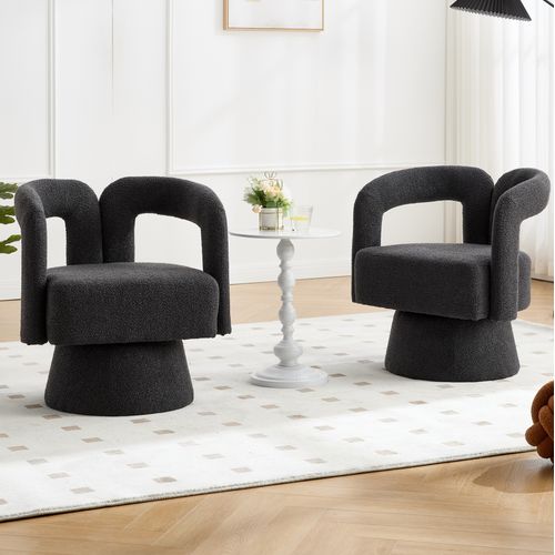 Fauteuil 67x55x74 Cm Pivotant 360°, Design Moderne, Montage Simple, En ...