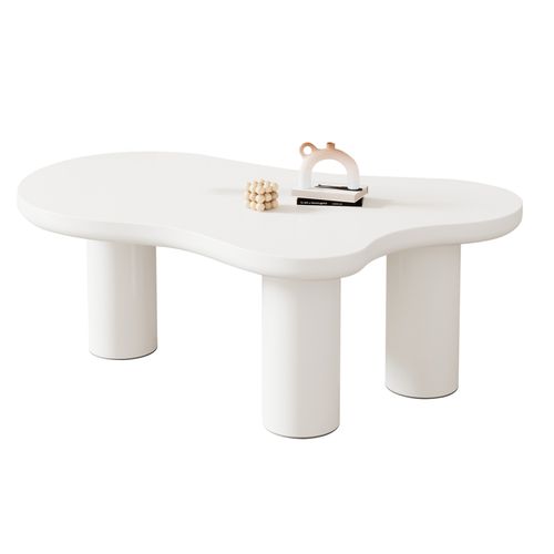 Table Basse 107x66x40,5 Cm En Forme De Nuage, Design Moderne, En Mdf Et ...