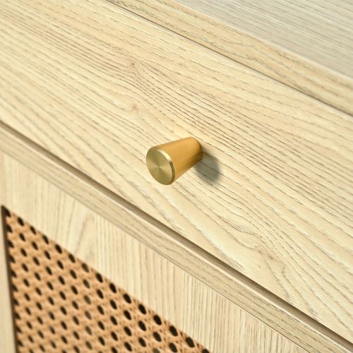 Buffet 120x40x78 Cm 3 Tiroirs Et 3 Portes, Mdf Naturel - Buffet BUT