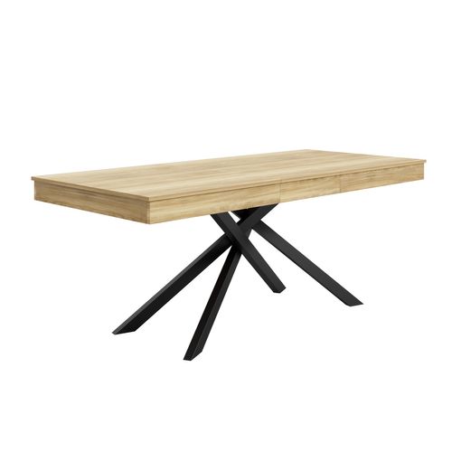 Table à Manger Extensible Plateau épais Pieds Croisés Mdf Couleur ...