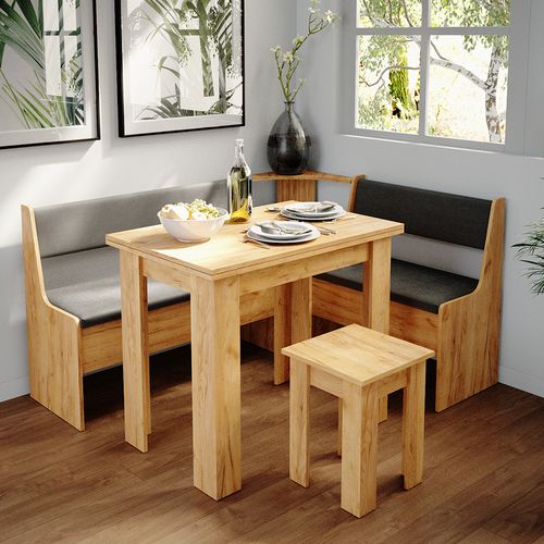 Banquette Dangle Salle à Manger Roman, Sable Chêne, 106.6x41.5cm - Banc BUT