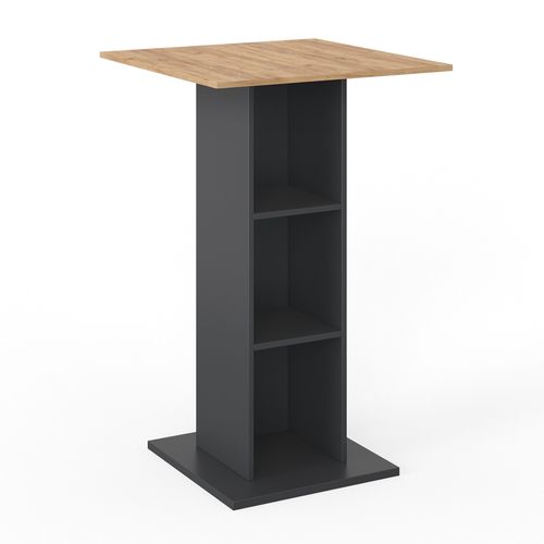 Table De Bar Rodeo, Anthracite, 70x70cm - Bar BUT