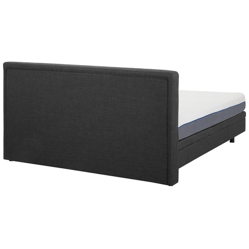 Lit Double Adjustable En Tissu Gris 180 X 200 Cm Duke - Lit BUT