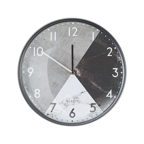 Horloge Murale Effet Marbre Gris Et Noir Ø 33 Cm Davos - Horloge ...