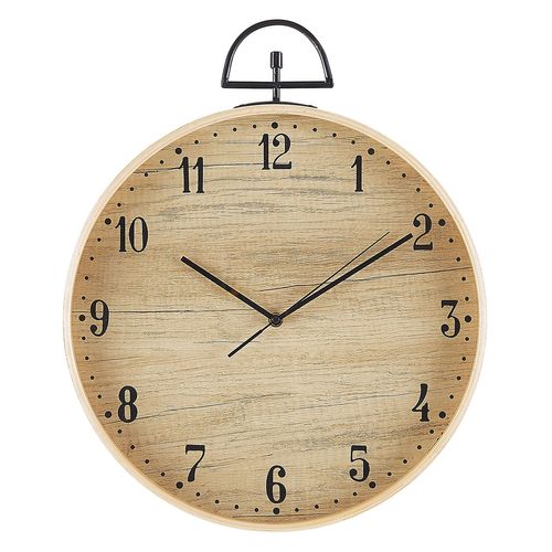 Horloge Murale Effet Bois Clair Ø 40 Cm Opfikon - Horloge - Pendule BUT