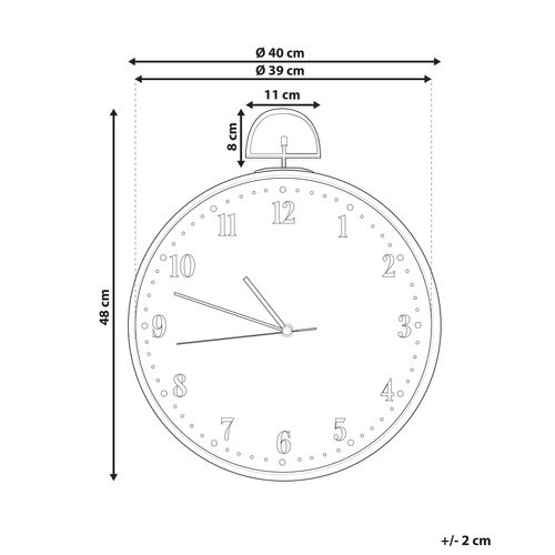 Horloge Murale Effet Bois Clair Ø 40 Cm Opfikon - Horloge - Pendule BUT