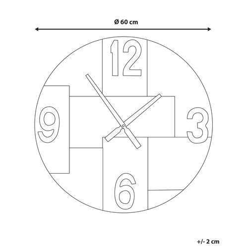 Horloge Murale Ø 60 Cm Effet Bois Clair Michapan - Horloge - Pendule BUT
