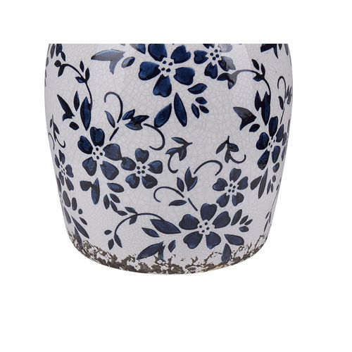 Grès Vase à Fleurs 18 Cm Bleu Amida - Vase BUT