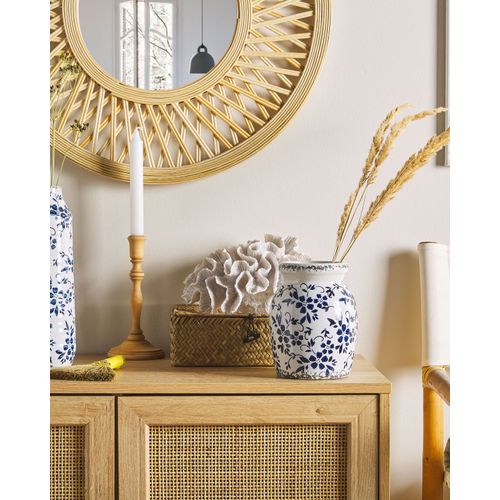 Grès Vase à Fleurs 18 Cm Bleu Amida - Vase BUT