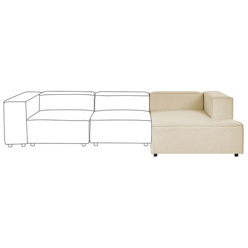 Divan Côté Gauche Pour Canapé En Lin Beige Aprica - Elément modulable BUT