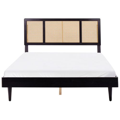 Lit Avec Sommier Rotin Auray 160 X 200 Cm Noir - Lit BUT