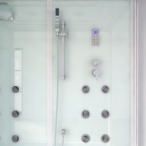 Douche Vapeur Avec Cascade Et Éclairage LED Design XL - 180 X 130 Cm ...