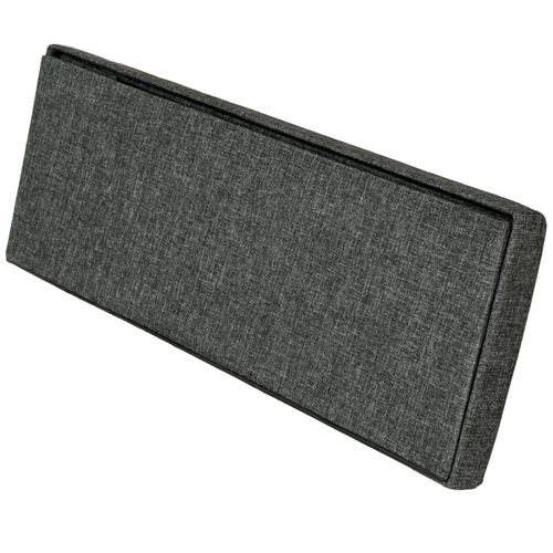 Tabouret Avec Espace De Rangement En Polyester Gris Foncé - Meuble d ...