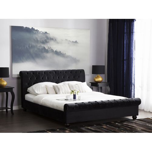 Lit Double Noir 180 X 200 Cm Avallon - Lit BUT
