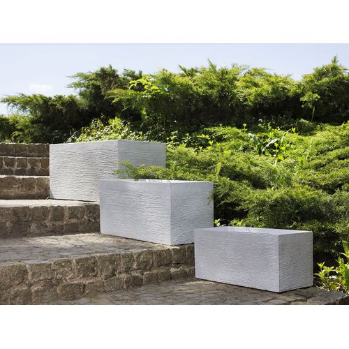 Jardinière Blanche 80 X 37 X 38 Cm Myra - Pot de fleurs - Bac ...