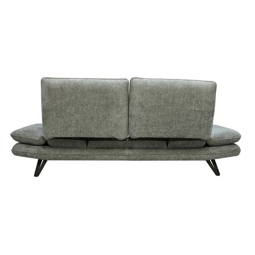 Canapé 3 places ANGELO tissu Channel gris foncé - Canapé BUT