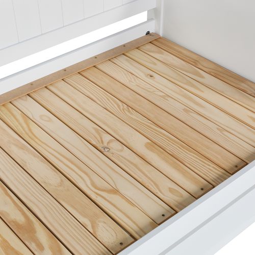 Lit extensible 2X80x190 cm VIKY blanc - Lit évolutif BUT