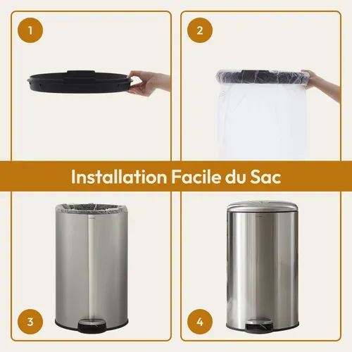 Poubelle 50l Pedale