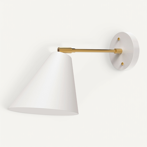 Lampe Murale Moderne Avec Abat-jour Orientable, Métal - Roser Blanc ...
