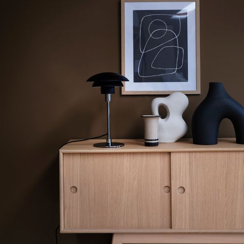 Lampe à Poser En Métal Noir Mat, H 35 Cm D 21 Cm - Morph - Lampe à ...