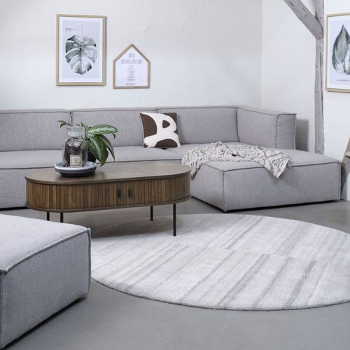 Table Basse 2 Portes Aux Angles Arrondis En Bois Et Métal - Table basse BUT