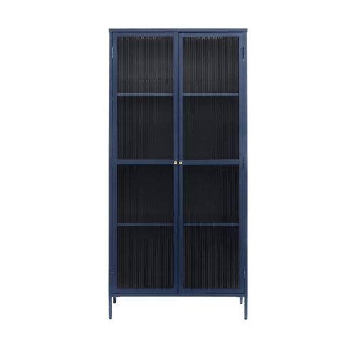Vaisselier 2 Portes En Verre Stié Et Métal H190cm - Vaisselier et ...