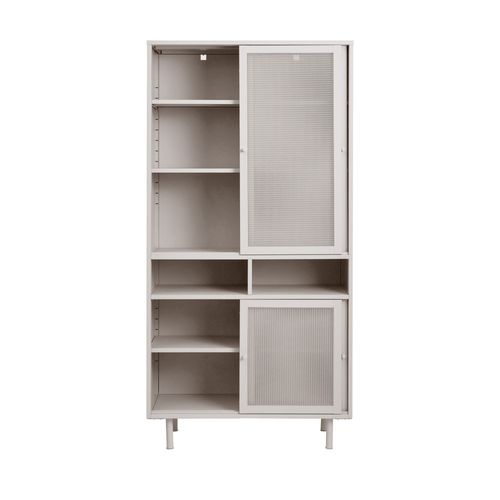 Vaisselier 4 Portes, 2 Niches En Métal H180cm - Vaisselier et vitrine BUT