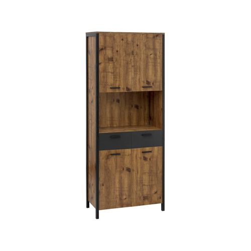 Werra-cabine Haute Avec 4 Portes Et 2 Tiroirs En Chêne / Métal Noir ...