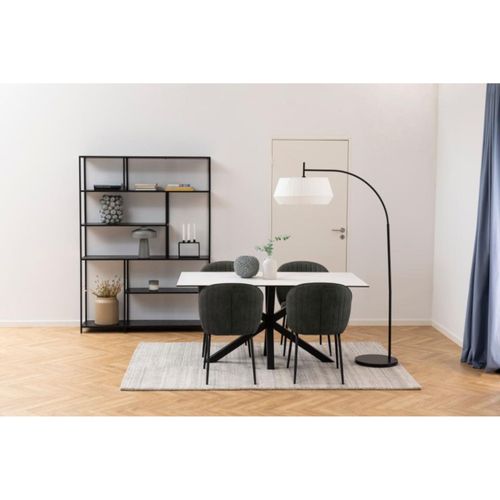 Table De Salle à Manger Rectangulaire En Céramique 6 Places L160 ...