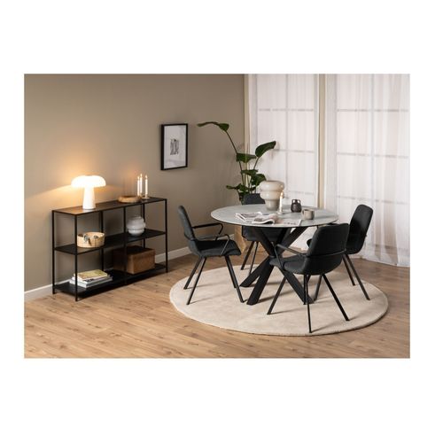 Table De Salle à Manger Ronde En Céramique L119 4 Personnes - Neiva ...