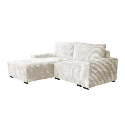 Canapé D'angle Columbus 204, Brun Clair, Fonction De Couchage, 237x180x90cm, 130, 190 - Canapé BUT