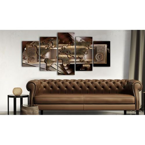 Tableau Cartes Du Monde Chestnut Map 100x50 Cm - BUT