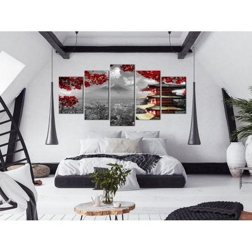 Tableau Japanese Adventure (5 Parts) Wide 200x100 Cm - Tableau - Toile BUT