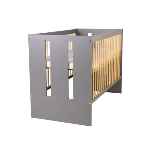 Lit Bébé Paul 120x60 Avec Matelas Et Sommier Bois De Pin Laqué - Lit ...