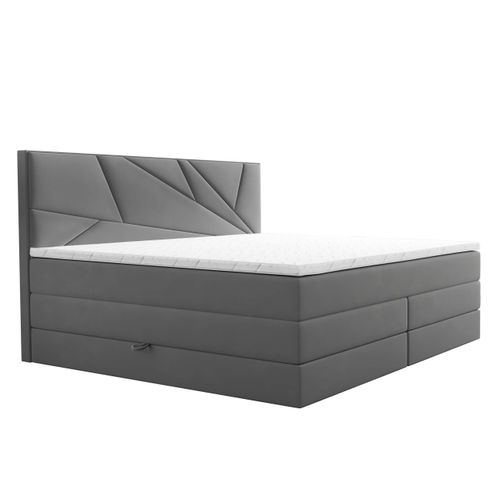 Lit Boxspring 140x200 Cm Verdelux Rangement Et Matelas Ressorts ...