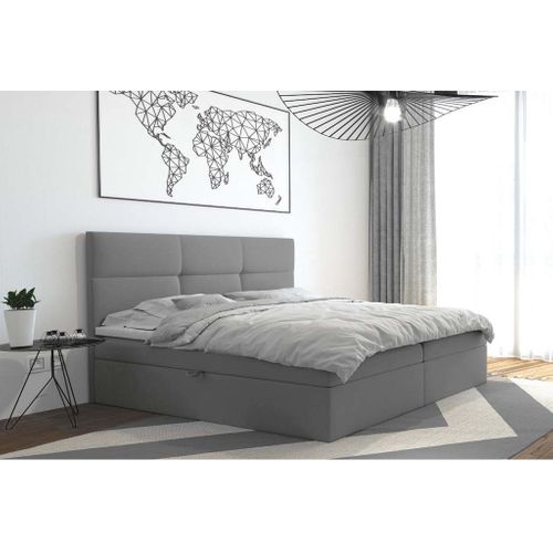 Lit Boxspring 140x200 Cm Top Matelas Ressorts Intégrés, Rangement ...