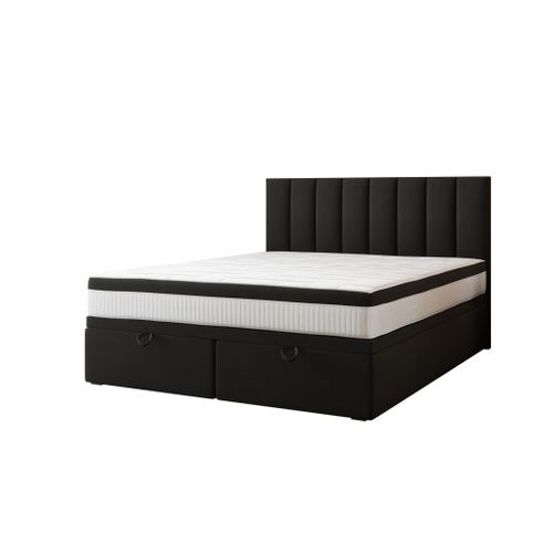 Lit Boxspring 160x200 Cm Bond Avec Rangement Et Matelas Ressorts ...