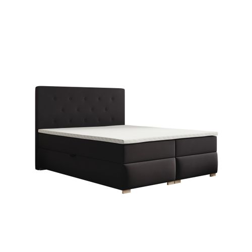Lit Boxspring 160x200 Cm Lupin Avec Matelas Ressorts Intégrés ...
