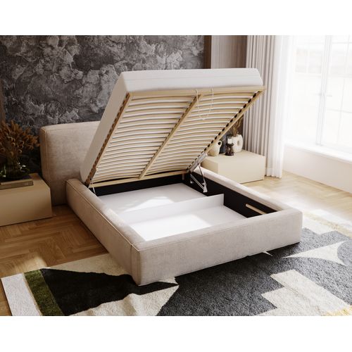 Lit Rembourré Avec Rangement 120x200 Cm Lit Double Monza Chenille ...