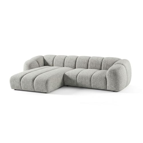 Canapé D'angle Gauche Tissu Bouclé Jaune Moutarde Mali Design - Voir ...