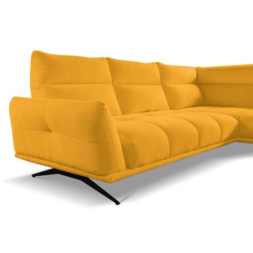 Canapé d'angle droit GIOVANNI tissu raven jaune - Canapé BUT