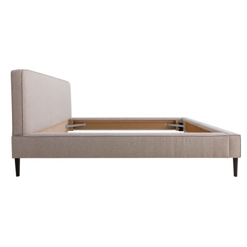 Lit 140x190 cm VICTORIA tissu style beige - Lit BUT