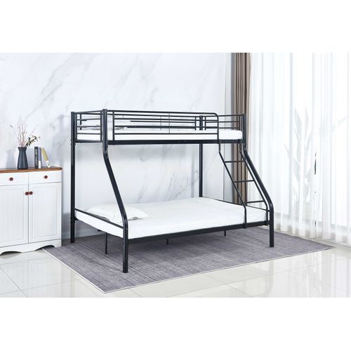 Lit Superposé Trixie 90x200 etamp; 140x200 - Métal - Noir Mat - Lit ...