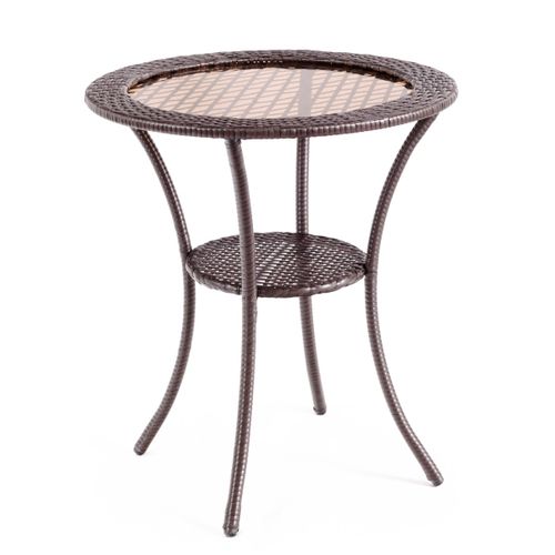 Table Basse De Jardin En Rotin Pe Anti-rouille Espace De Rangemen Pour ...