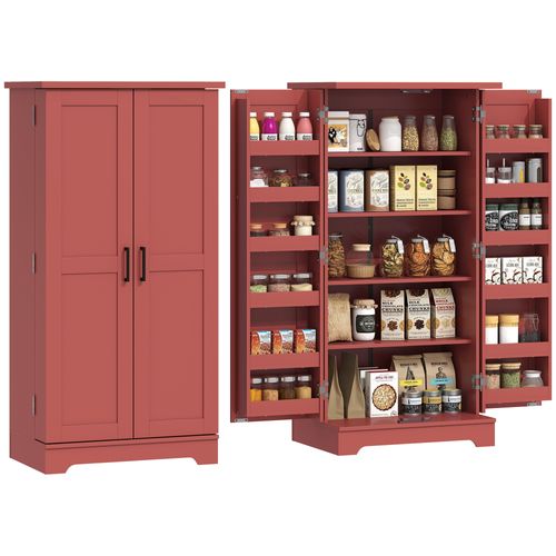 Buffet De Cuisine, Meuble De Rangement 5 Niveaux Avec Portes 60x40x 120 ...