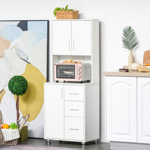 Buffet Haut De Cuisine, Meuble Cuisine Avec 3 Portes, 3 Tiroirs 60 X 40 ...