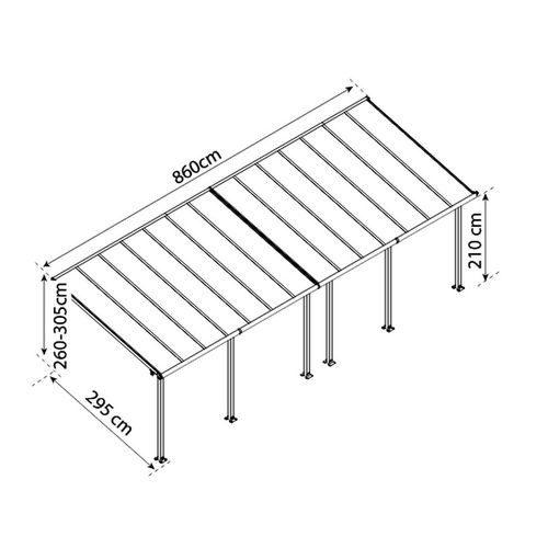 Pergola 25.4m² Blanc - 704357 - Tonnelle - Pergola BUT
